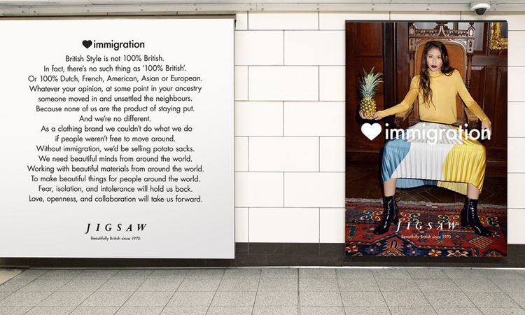 ‘We’re not afraid of upsetting’ says Jigsaw of new immigration campaign