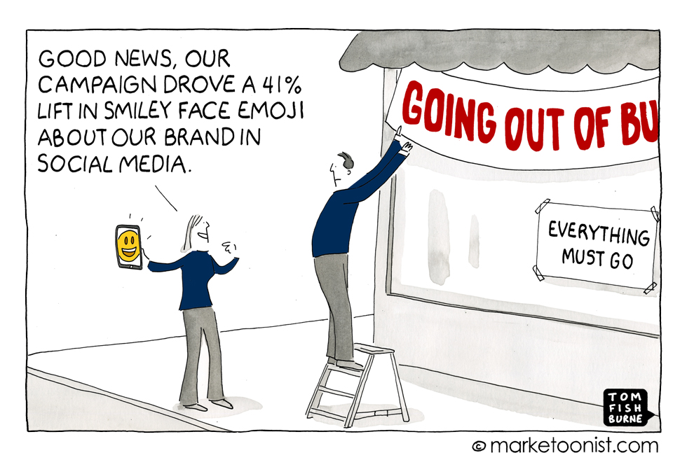 Marketoonist on social media ROI