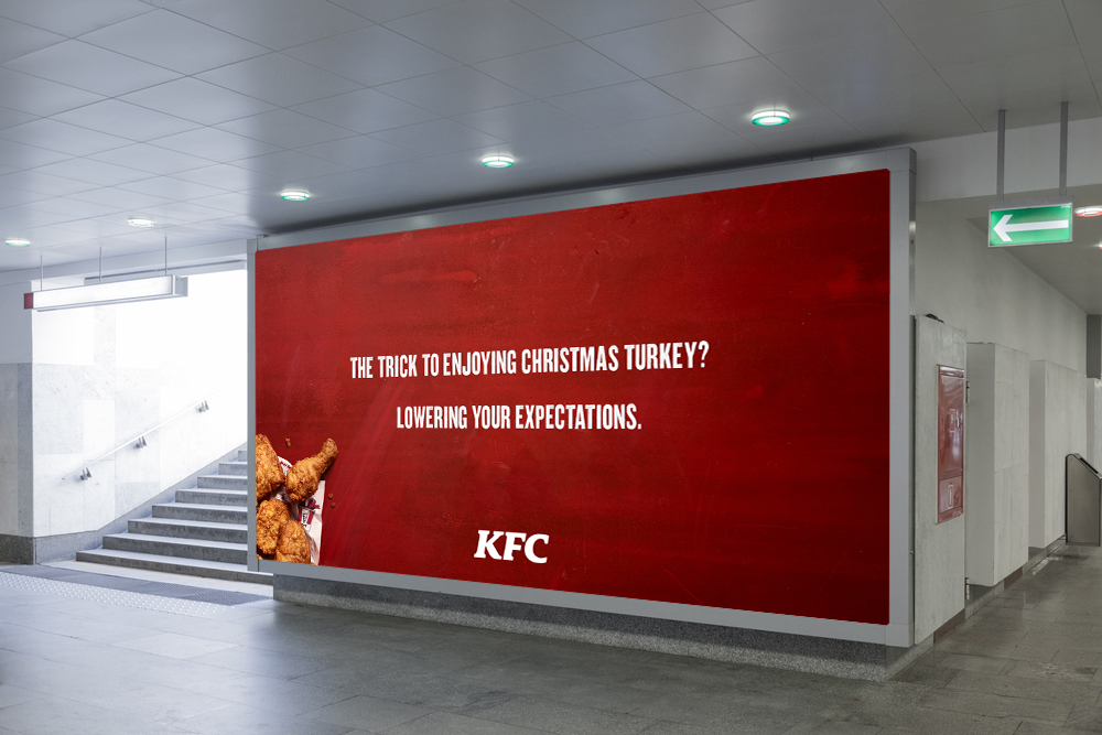 Chicken and turkey go beak-to-beak in KFC Christmas ad