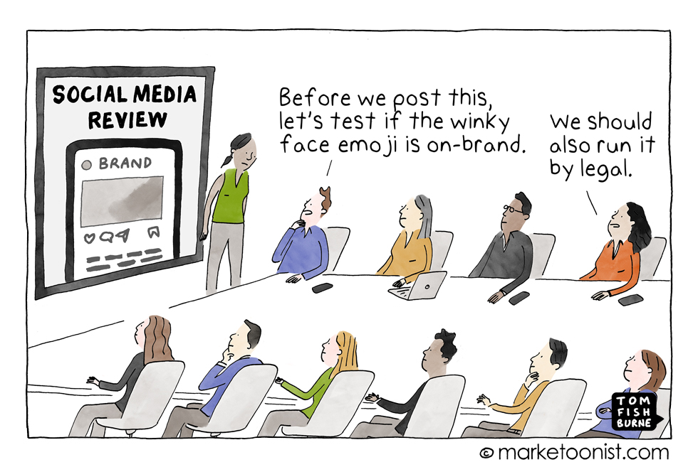 Marketoonist on social-first marketing