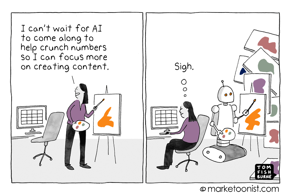 Marketoonist on AI content